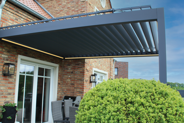 Deponti Pinela Aluminium Electric Louvered Veranda 3000mm x 3010mm ...